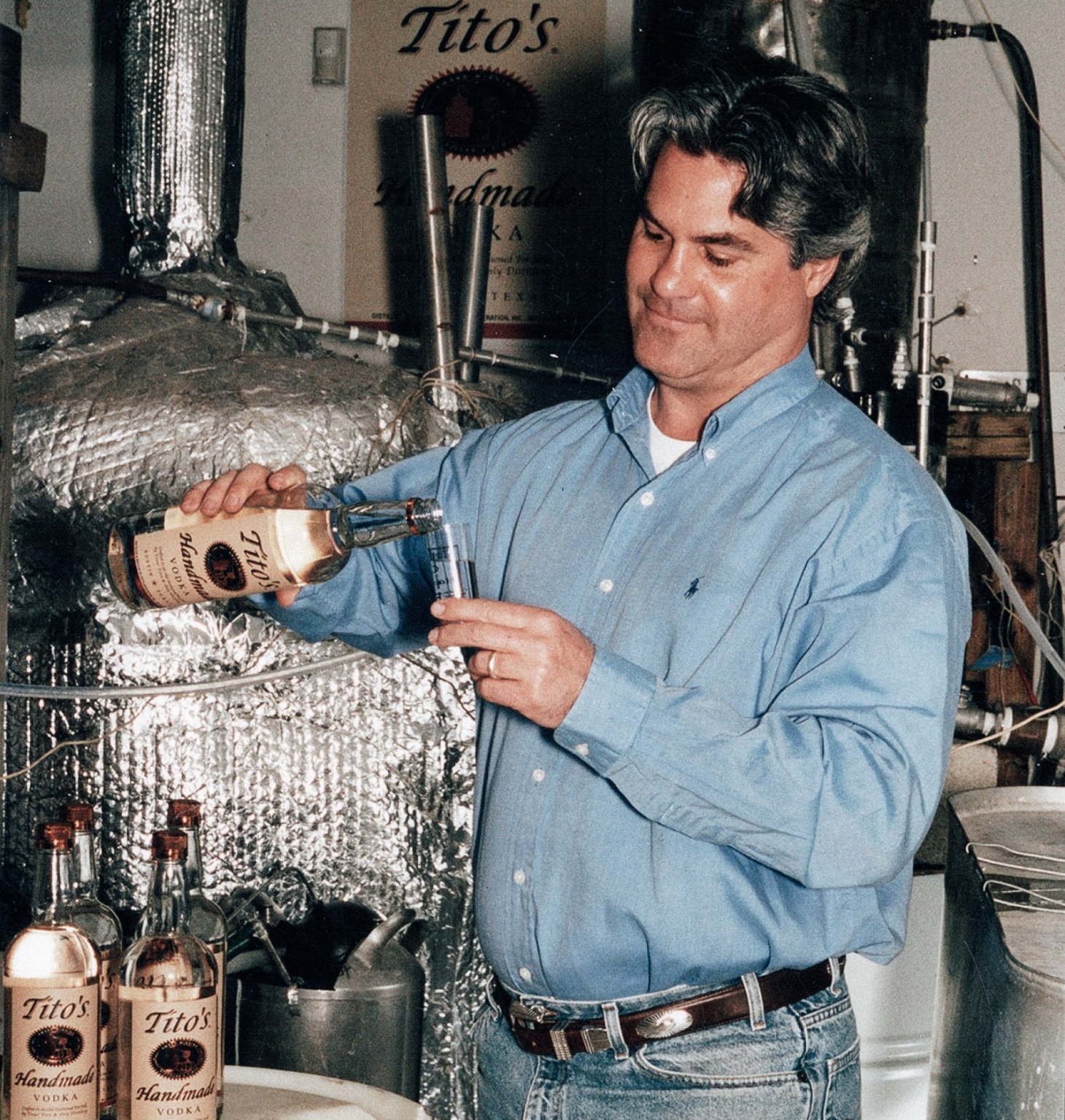 Tito-Beveridge-Pouring-Titos-Vodka | Momentum Recycling